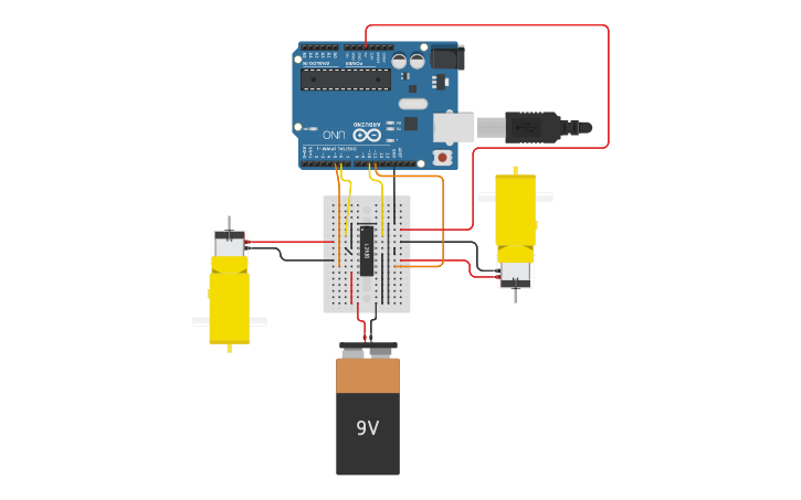 Circuit Design L293d Motor Driver Tinkercad