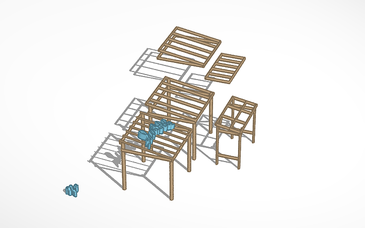 3D design 8x7 canopy - Tinkercad