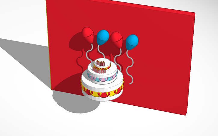 3D design Birthday Cake! - Tinkercad
