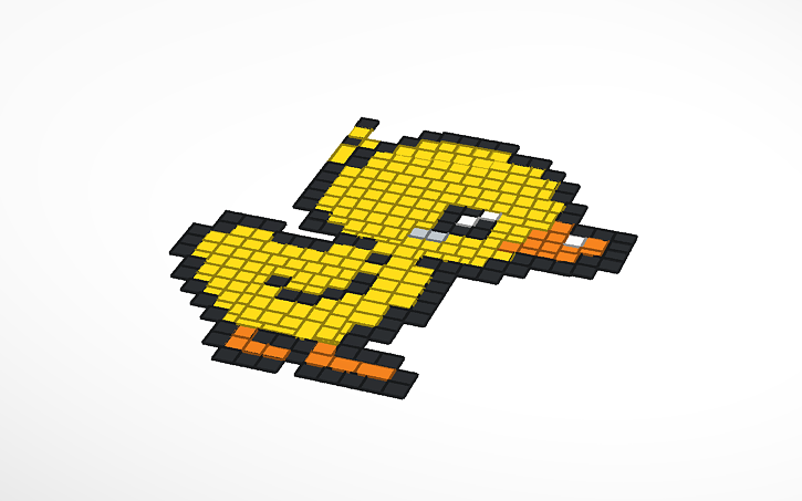 3D design Pixel art - Tinkercad