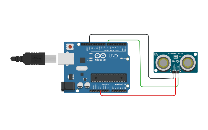 Circuit design Εργασία 2η Arduino και Ultrasonic serial Monitor ... Circuit design Εργασία 2η Arduino και Ultrasonic serial Monitor ...