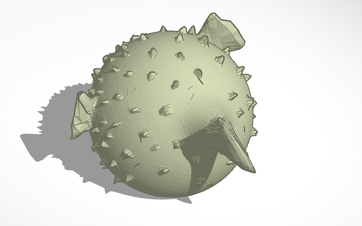 3D design Pufferfish - Tinkercad