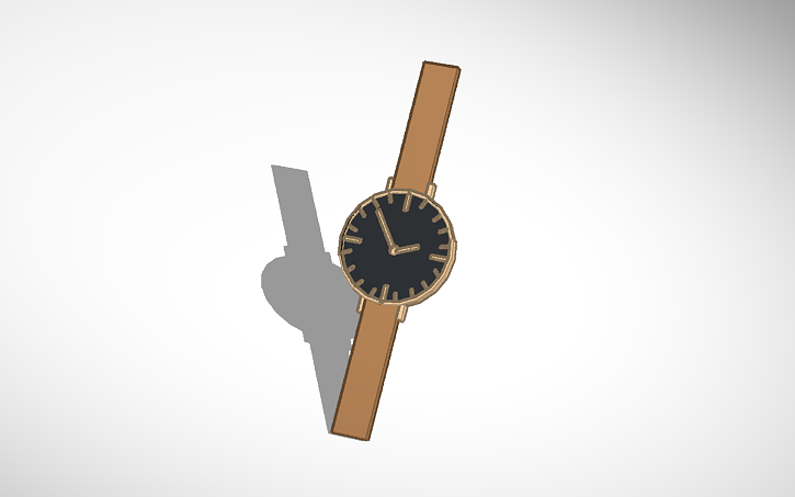 3D design Watch with Plated gold | Tinkercad