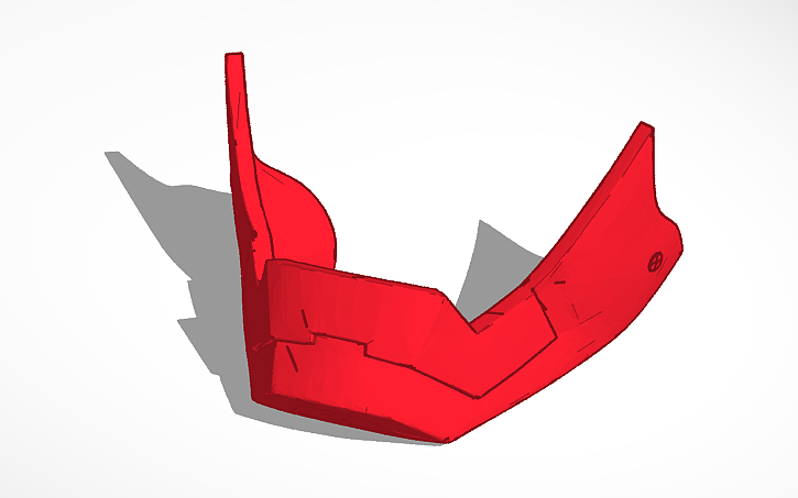 3D design iron man helmet piece - Tinkercad
