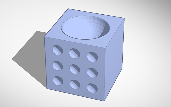 3D design Cubic Bowl 1 - Tinkercad