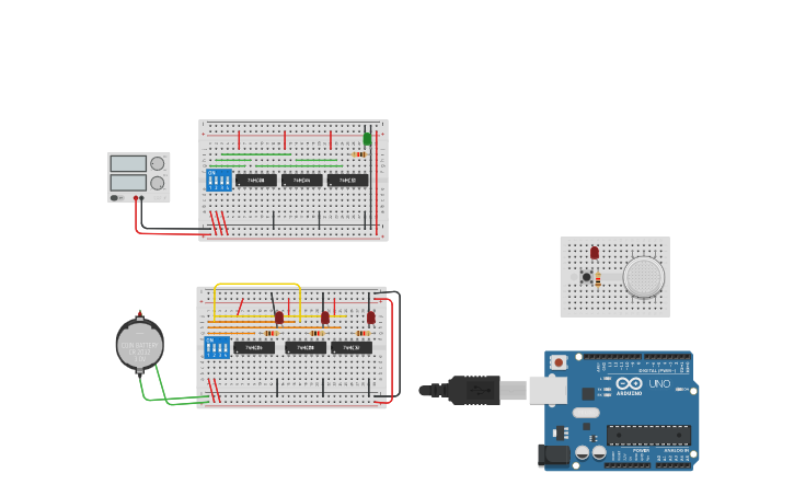 Circuit design Simple Digital Logic Circuit using AND, OR, NOT - Tinkercad