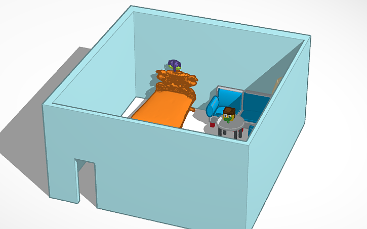 3d Design комната Tinkercad