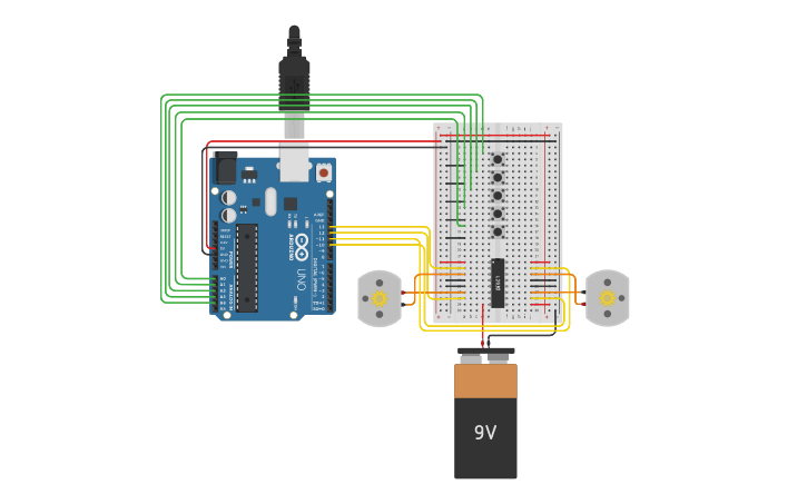Circuit design Robot Week8 - Tinkercad