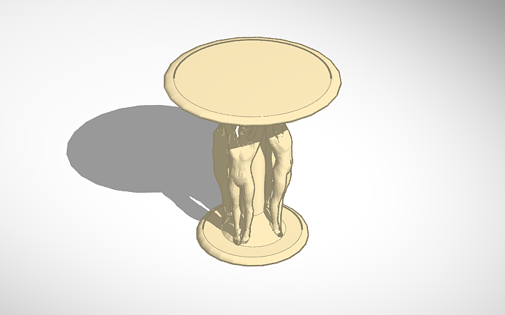 3D design support mini table - Tinkercad