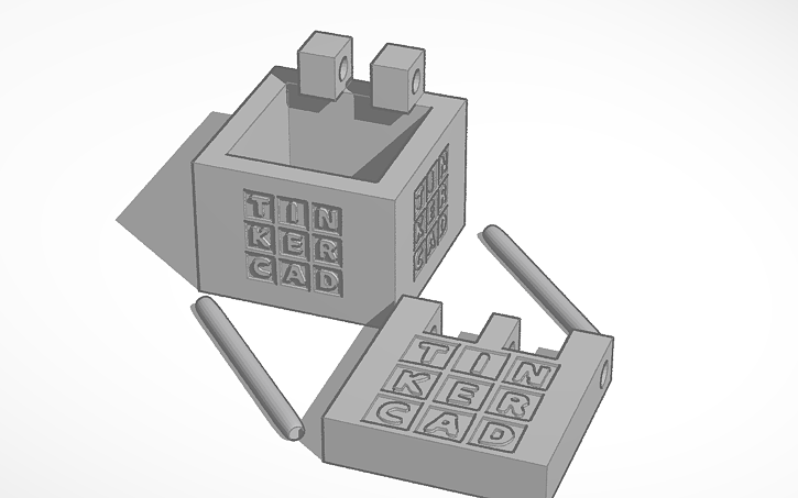 3D design Box With Hinge - Tinkercad