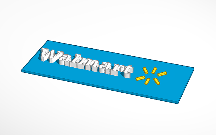 3D design Walmart Logo - Tinkercad