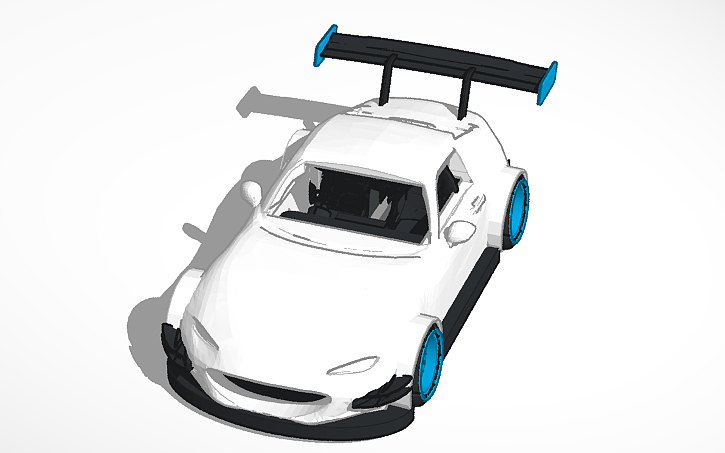 3D design MAZDA mx5 race car - Tinkercad