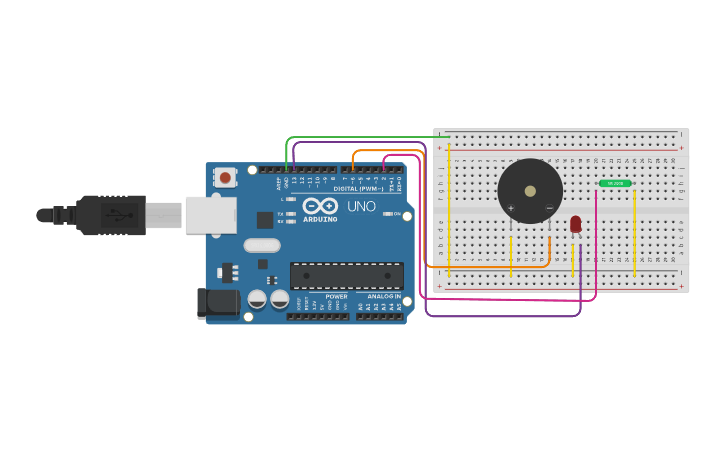 Circuit Design Tugas Sensor Ultrasonik Dan Tilt 2 Tinkercad 
