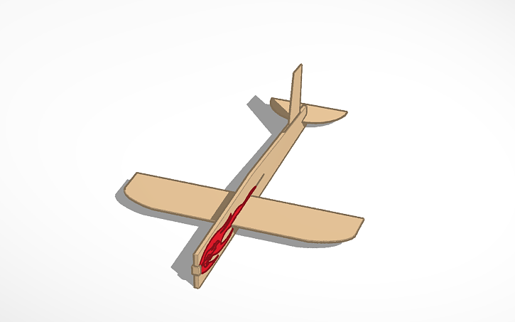3D design Public Fire plane - Tinkercad