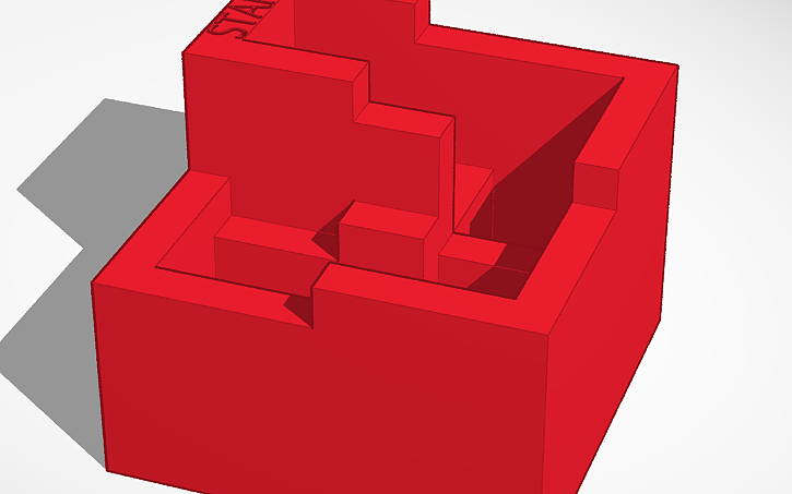 3D design Cube water track - Tinkercad