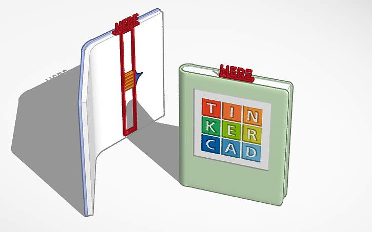 3D design Here 1 Bookmark Challenge - Tinkercad