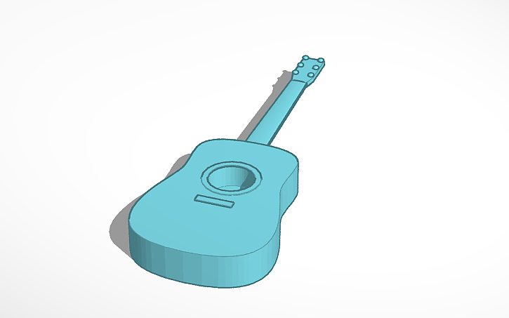 3D design guitar | Tinkercad