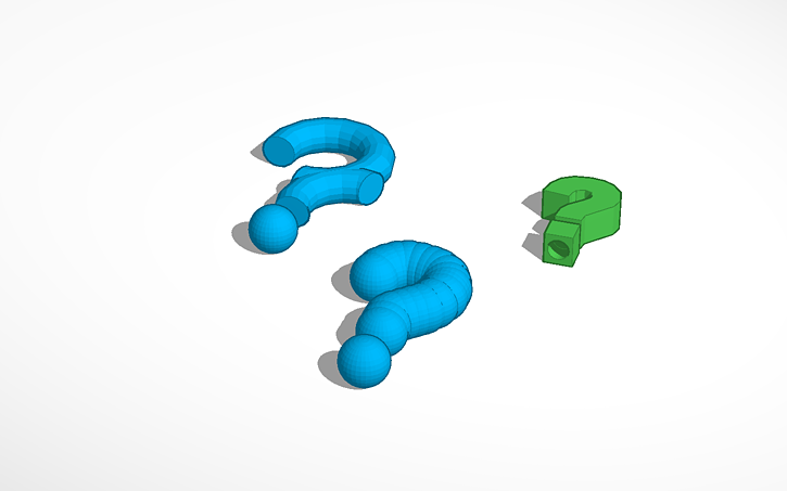 3D design Question Mark Cane Toppers | Tinkercad