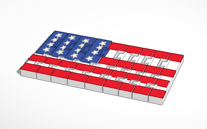 3D design The Flag of America | Tinkercad