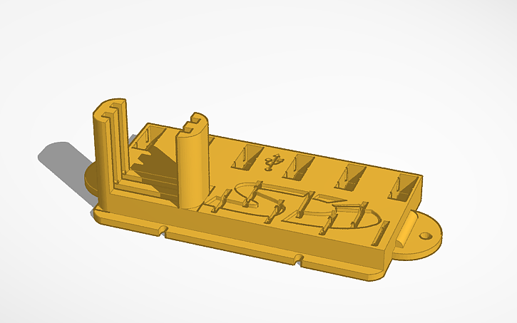 3D design USB flash SD memory card combo - Tinkercad