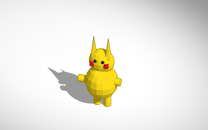 3D design fat pikachu | Tinkercad