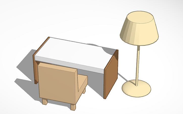3D design Study Table - Tinkercad