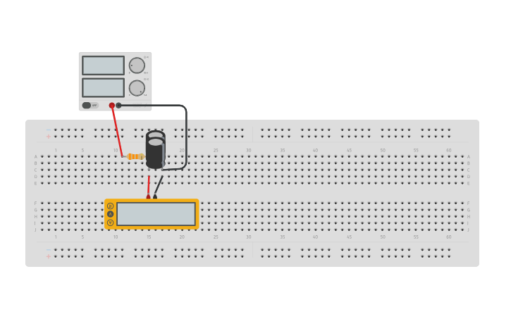 Circuit Design Rangkaian Pengisian Kapasitor Susunan Paralel Tinkercad