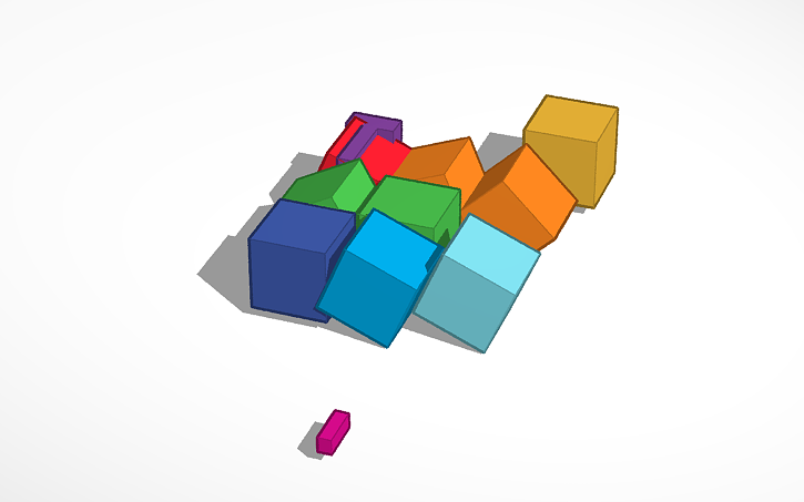 3D design squares - Tinkercad