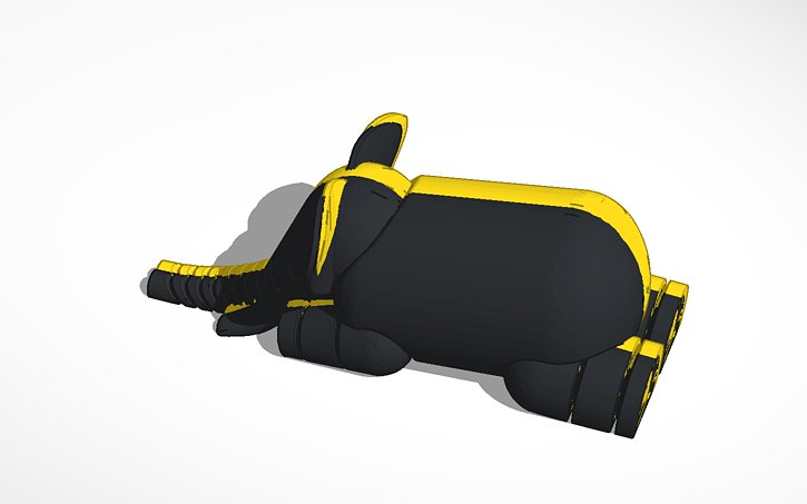 3D design Cute elephant | Tinkercad