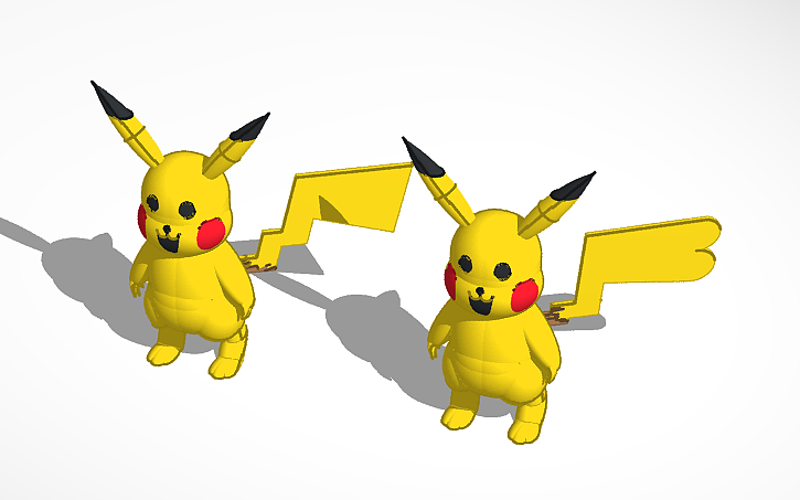 3D design pikachu - Tinkercad