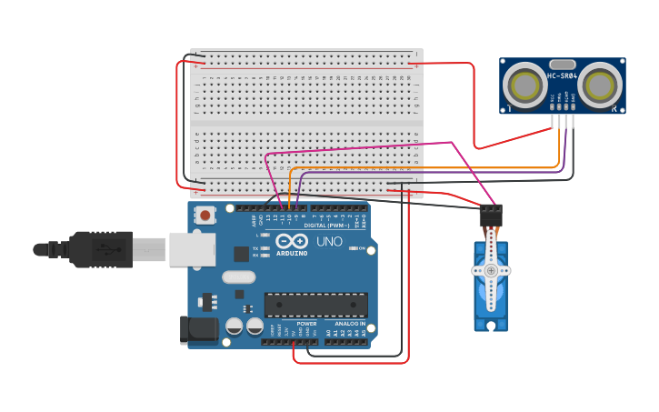 Circuit Design Sensor And Actuator Tinkercad