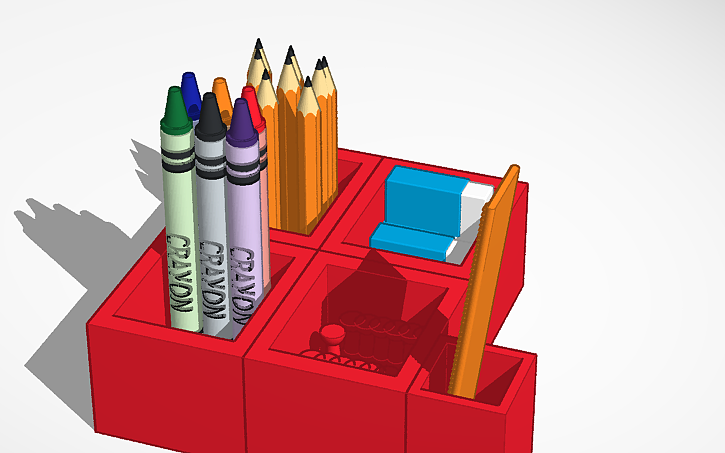 3D design Modular Desk Organizer with Compartments - Tinkercad