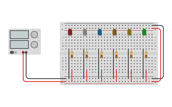 Circuit design DIODO LED - Tinkercad