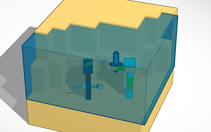 3D design Minecraft Scene #1 | Tinkercad