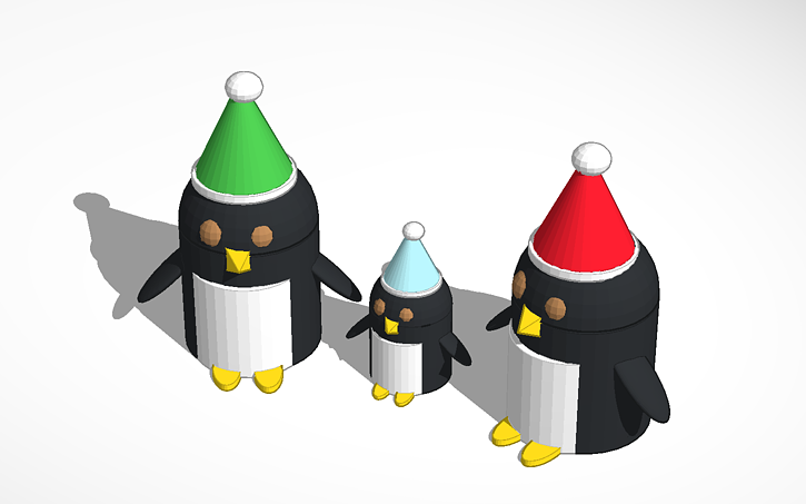 3D design Penguins (#FunFamilies) | Tinkercad
