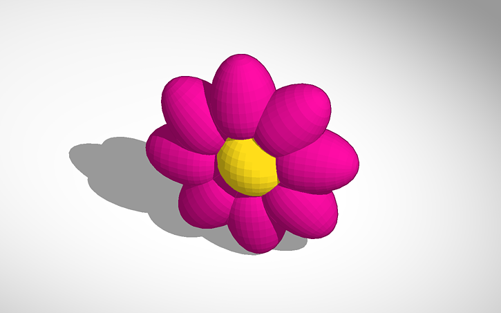 3D design flower 3D flower - Tinkercad