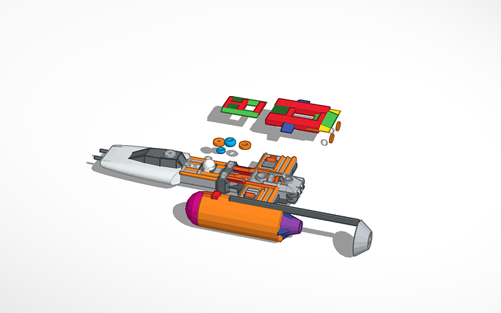 3D design Wishbone Heavy Fighter - Tinkercad