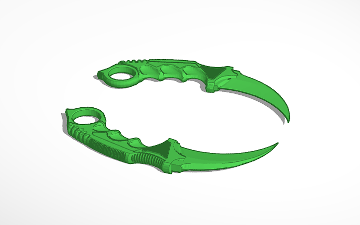 3D design Karambit Knife Set - Tinkercad