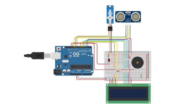 Circuit design Microprocessor project - Tinkercad