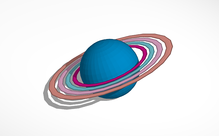 3D design Ringed Planet - Tinkercad