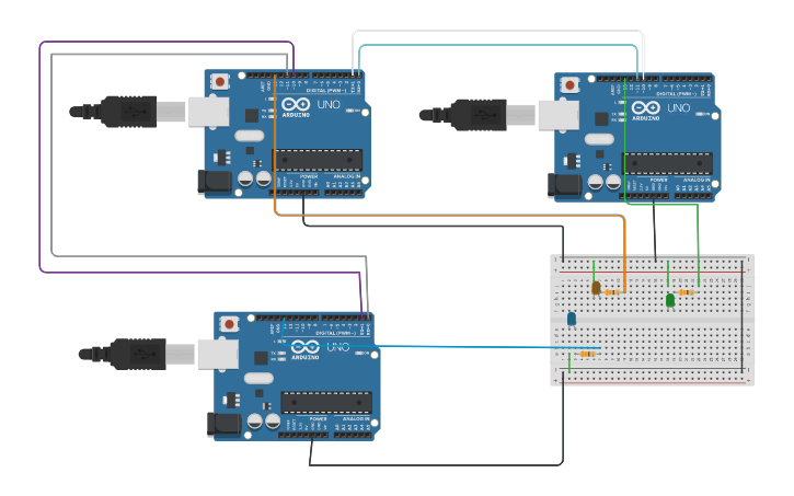Circuit design Practica 1 serial | Tinkercad
