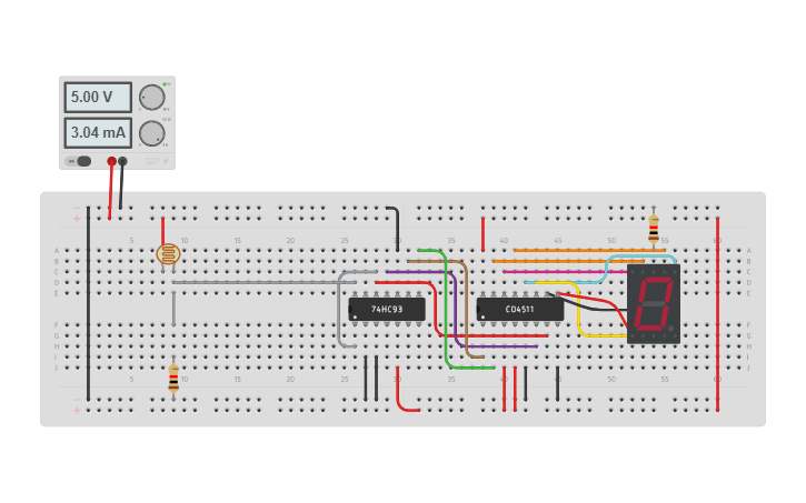 Circuit Design Counter Tinkercad