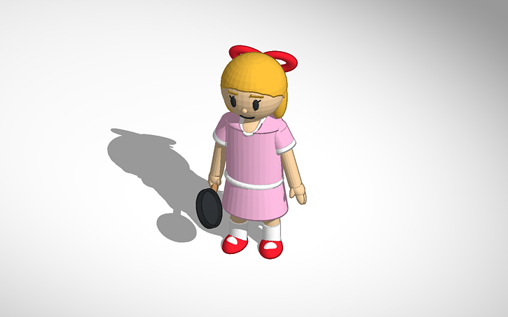 3D design Paula from "EarthBound" - Tinkercad