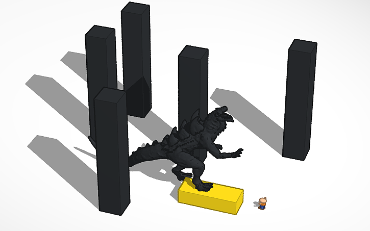 3D design GODzilla 1998 - Tinkercad