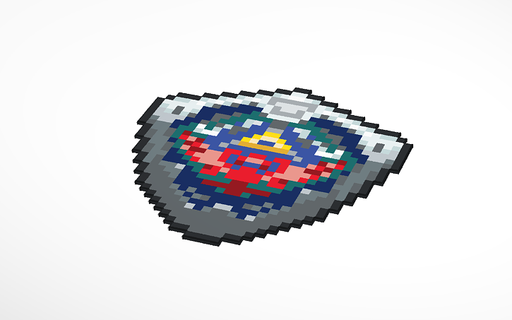 3D design Link’s Shield - Pixel Art - Tinkercad