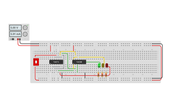 Circuit design Circuito Semáforo - Tinkercad