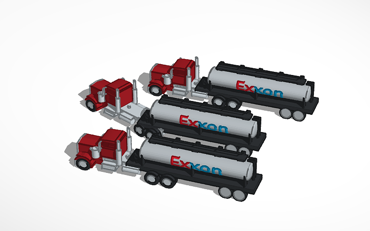 3D design Tanker Trucks - Tinkercad