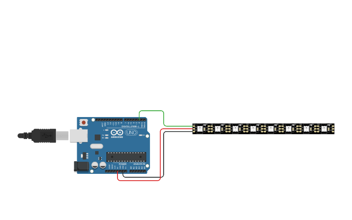 Circuit design Arduino NeoPixels | Tinkercad