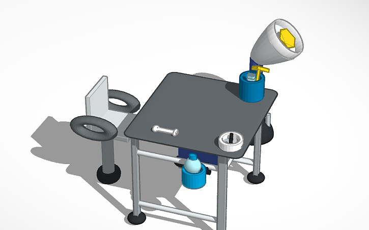 3D design 3D Highschool Table - Tinkercad