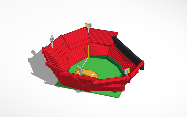 3D design Wrigley Feild - Tinkercad